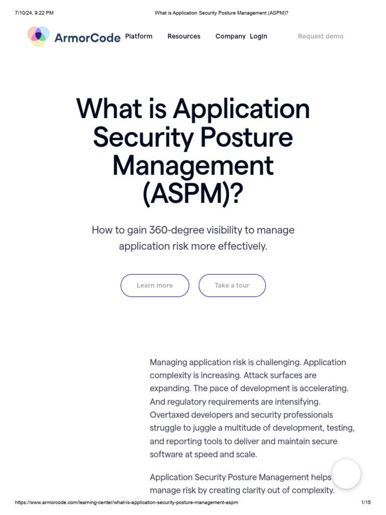 What Is Application Security Posture Management (ASPM) - Armorcode | PDF | Vulnerability ...