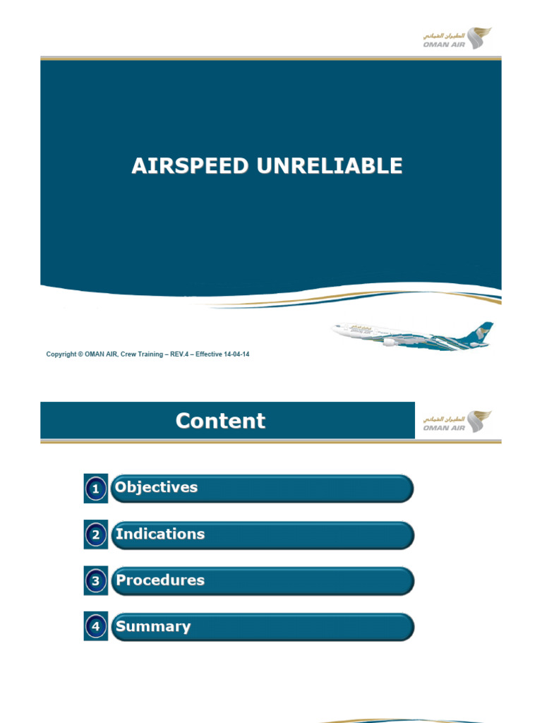 Airspeed Unreliable - R4 | PDF | Airspeed | Aviation Accidents And Incidents