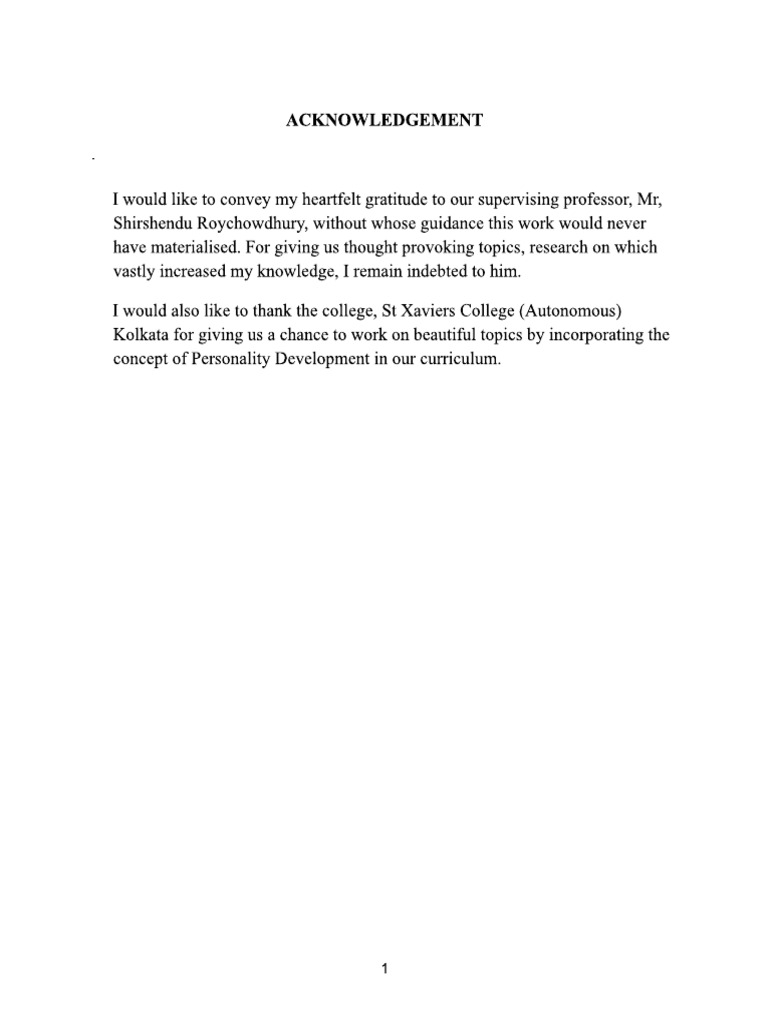 Personality Development Sem Assignment | PDF