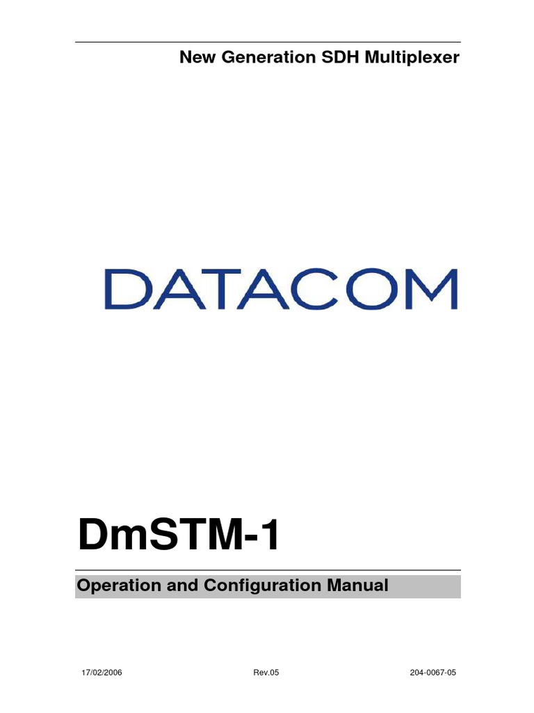 Sdh Multiplexer Operation And Configuration Manual Pdf Computer