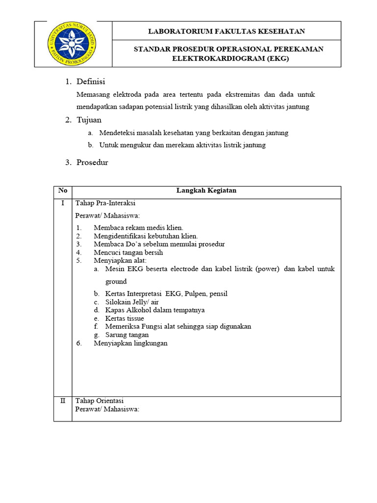 Sop Ekg | PDF | Griya & Taman | Sains & Matematika