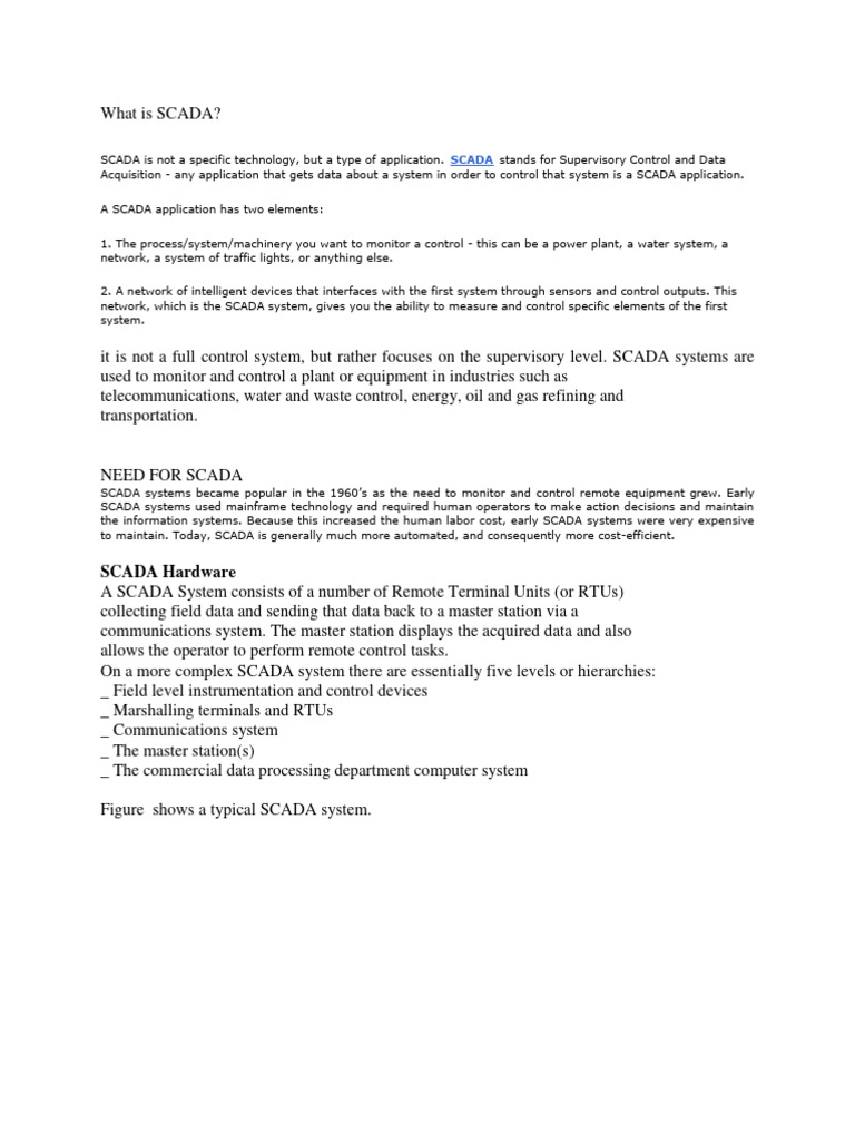 What is Scada | Download Free PDF | Scada | Computer Network