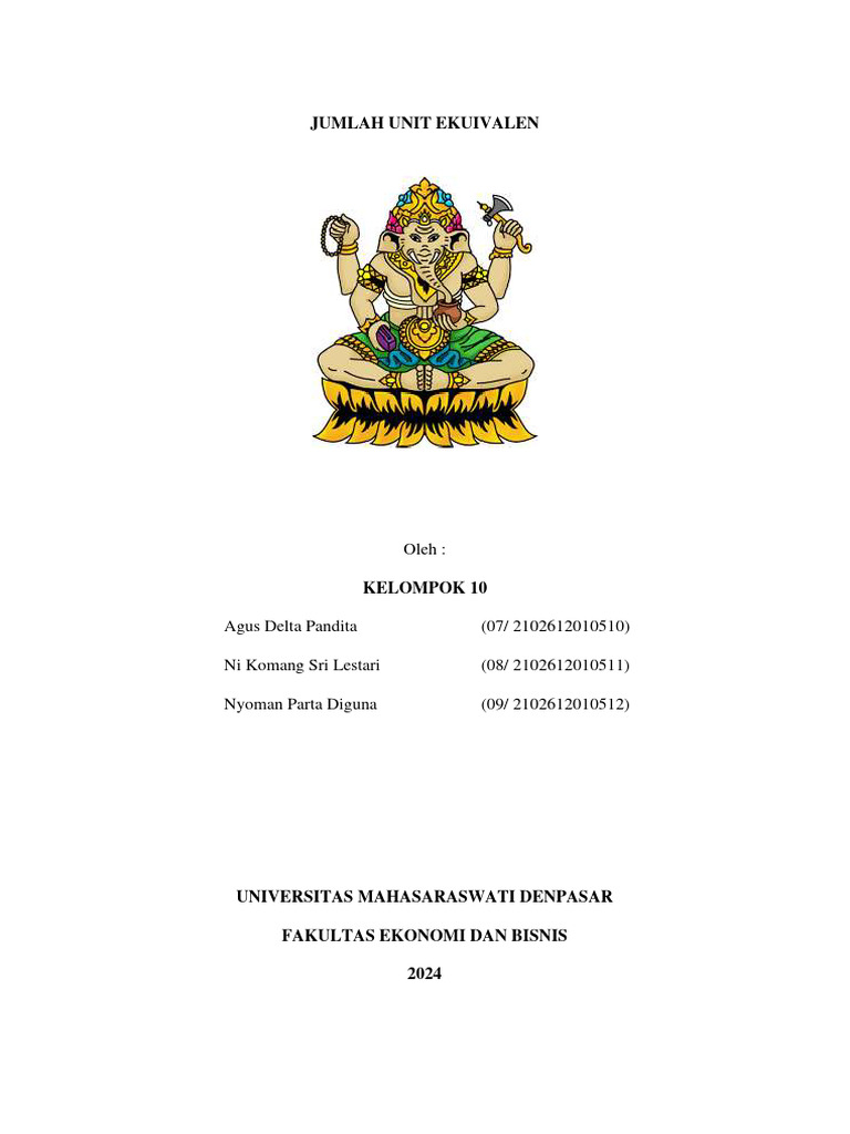 Perhitungan Unit Ekuivalen dalam Process Costing | PDF | Pengelolaan ...
