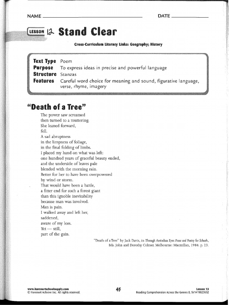 Jack Davis The Death of A Tree | PDF