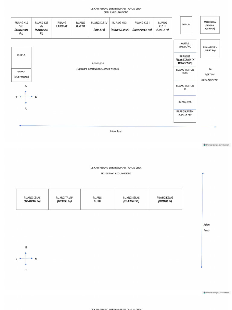 DENAH RUANG LOMBA MAPSI 24 | PDF