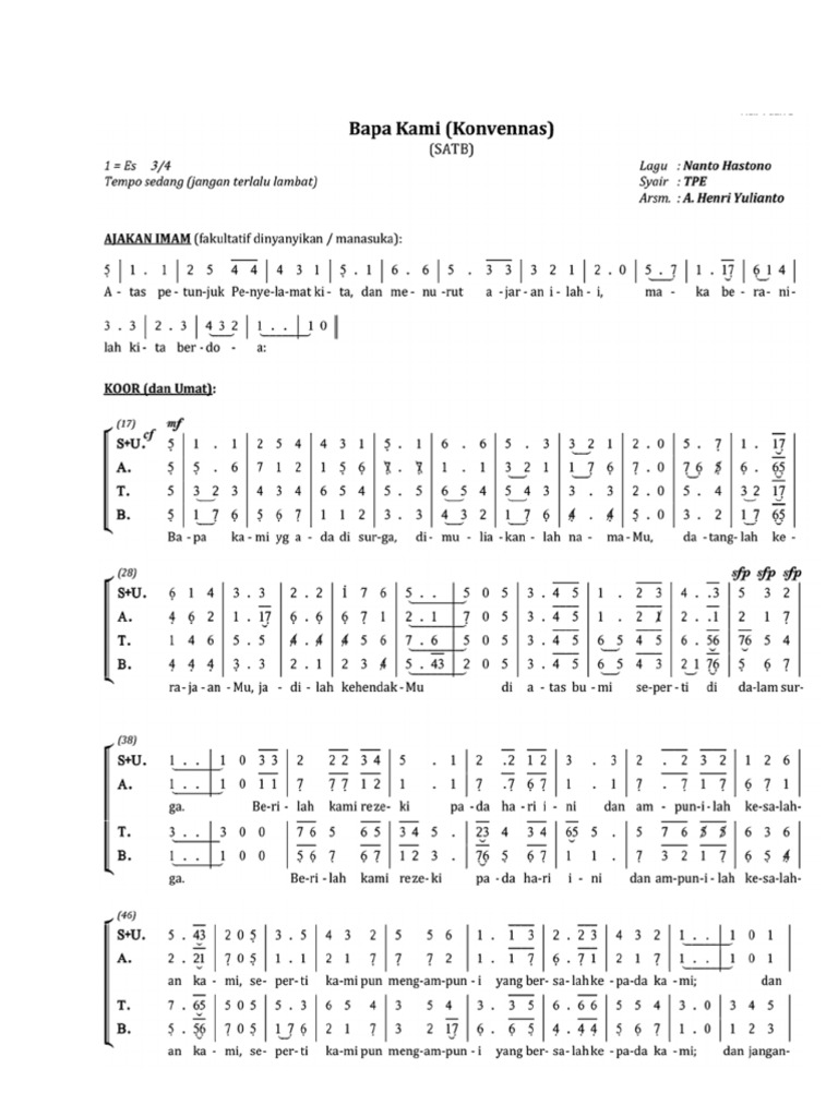 Bapa Kami Konvennas | PDF