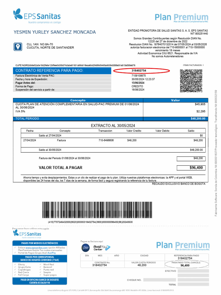 FacturaPac CC 30051000 | PDF | Servicios (economía) | Economias