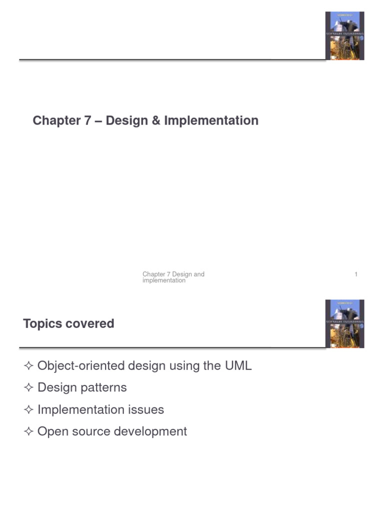 Ch7-Design and Implementation | PDF | Integrated Development Environment | Open Source