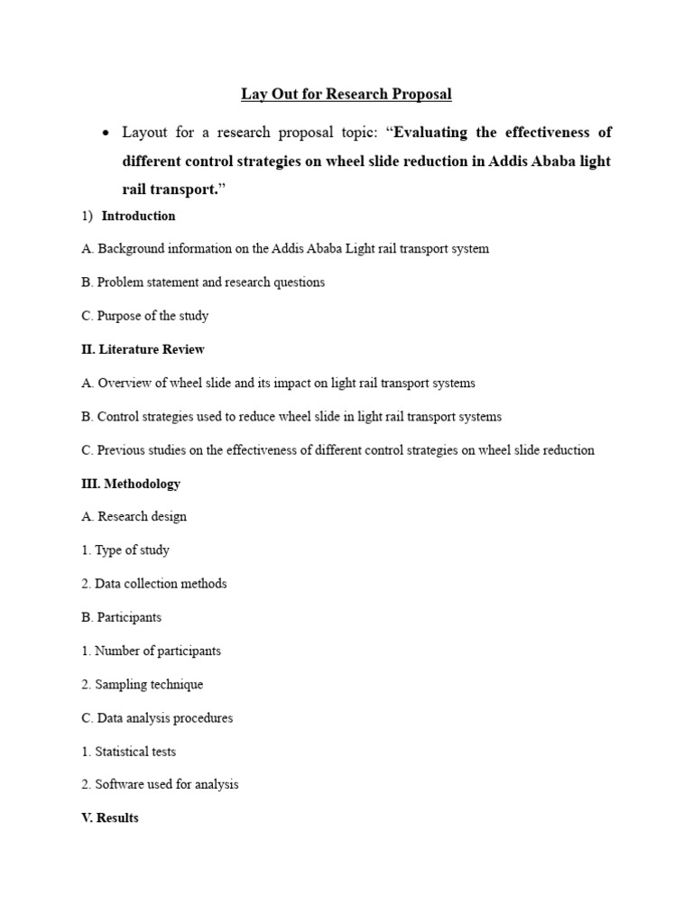 Lay Out For Research Proposal | PDF | Statistics | Wear
