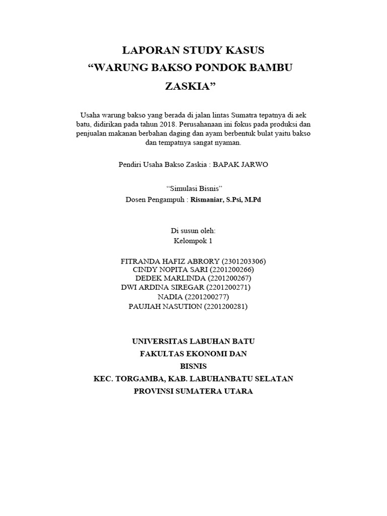 Laporan Study Kasus | PDF