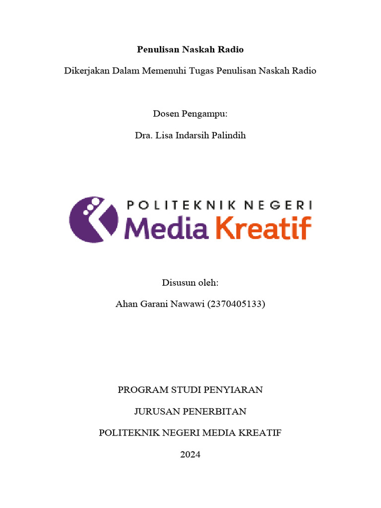Teknik Penulisan Naskah Radio | PDF