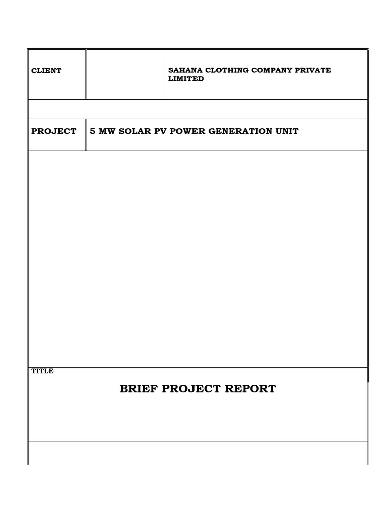 Project Report | PDF | Solar Power | Photovoltaic System
