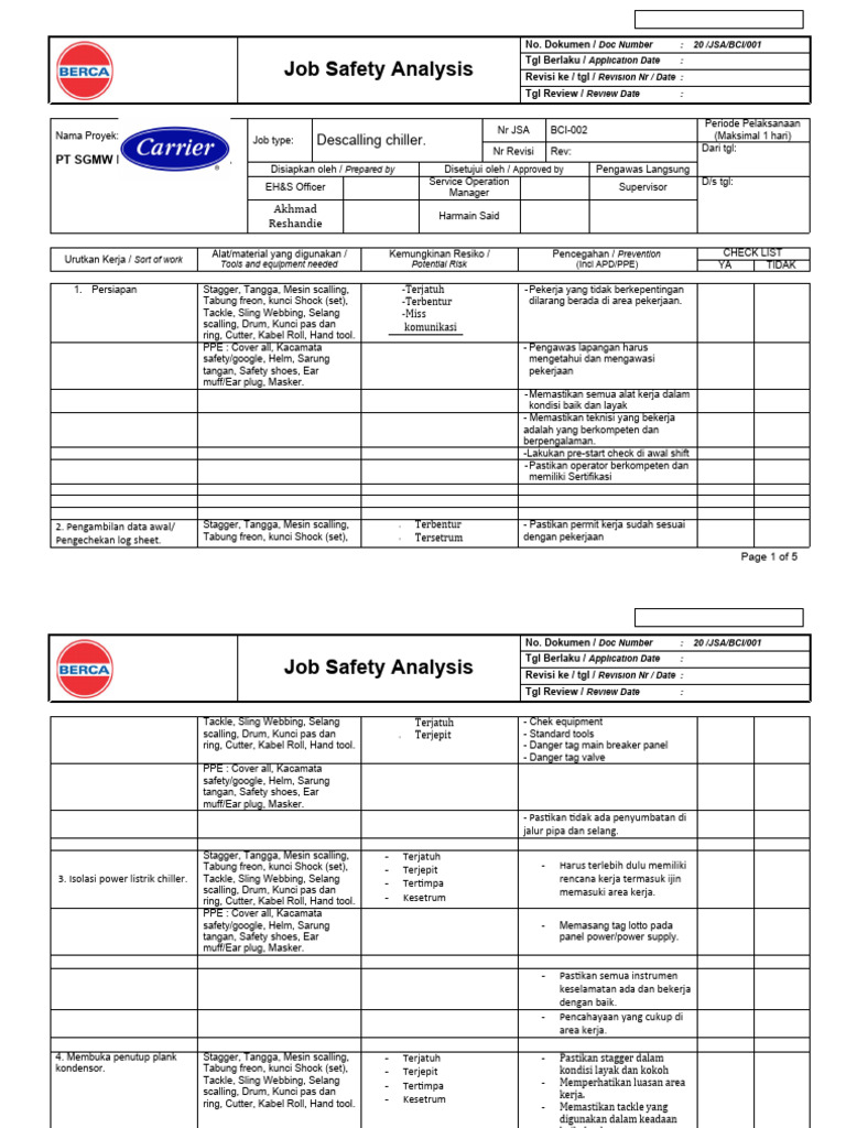 JSA Descalling | PDF