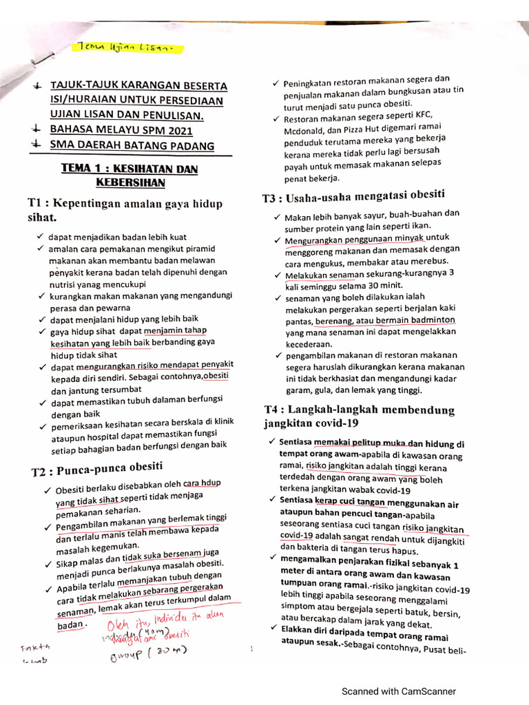 Tema Ujian Lisan BM | PDF