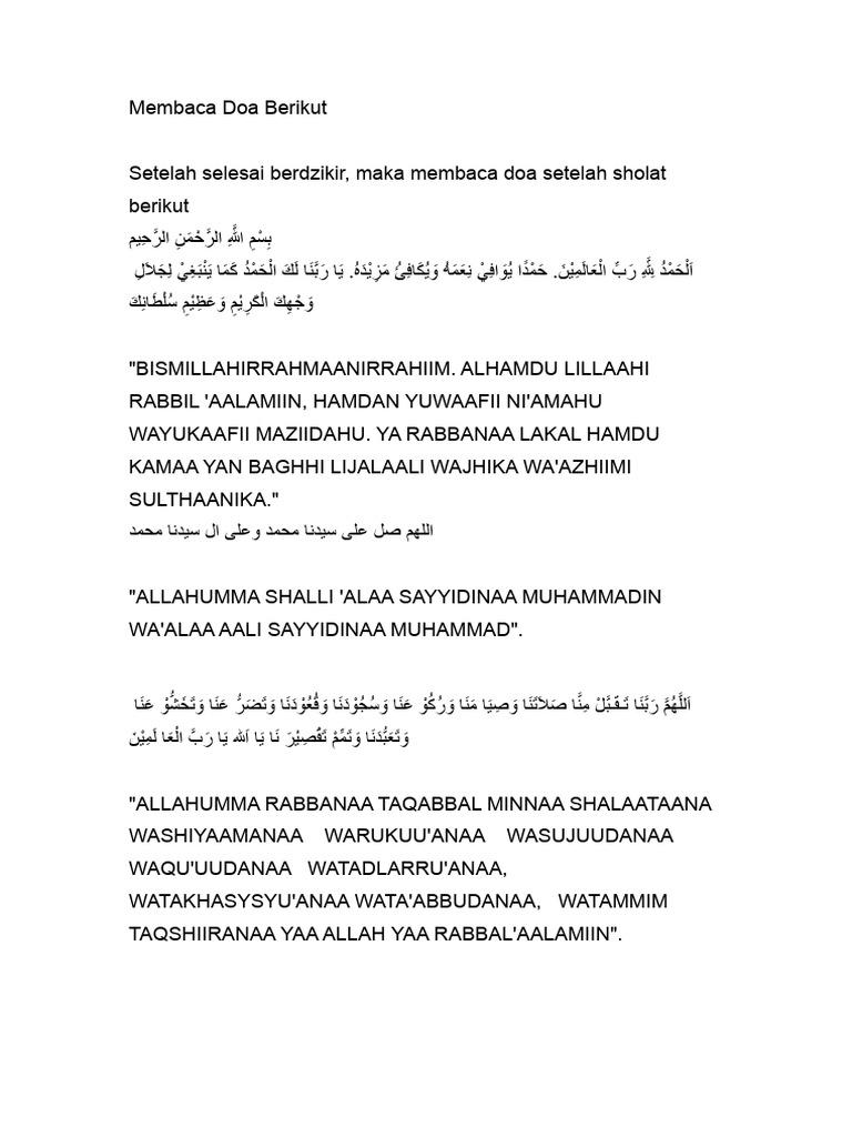 Doa Setelah Shil | PDF