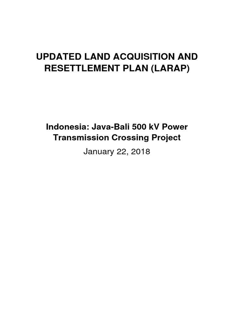 Updated LARAP JBC January 2018 Published | PDF | Electrical Substation ...
