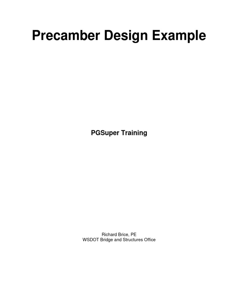 Precamber Example | PDF | Bending | Stress (Mechanics)