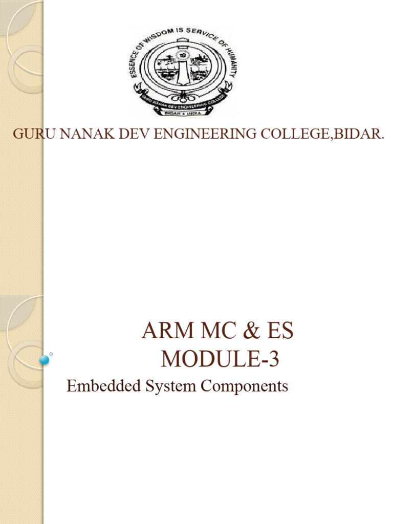 MODULE 3 lecture 1 | PDF | Embedded System | Microcontroller MODULE 3 lecture 1 | PDF | Embedded System | Microcontroller