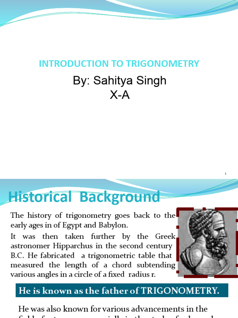 Class 10, Intro To Trigonometry, PPT, Module 1 by 3 | PDF ...