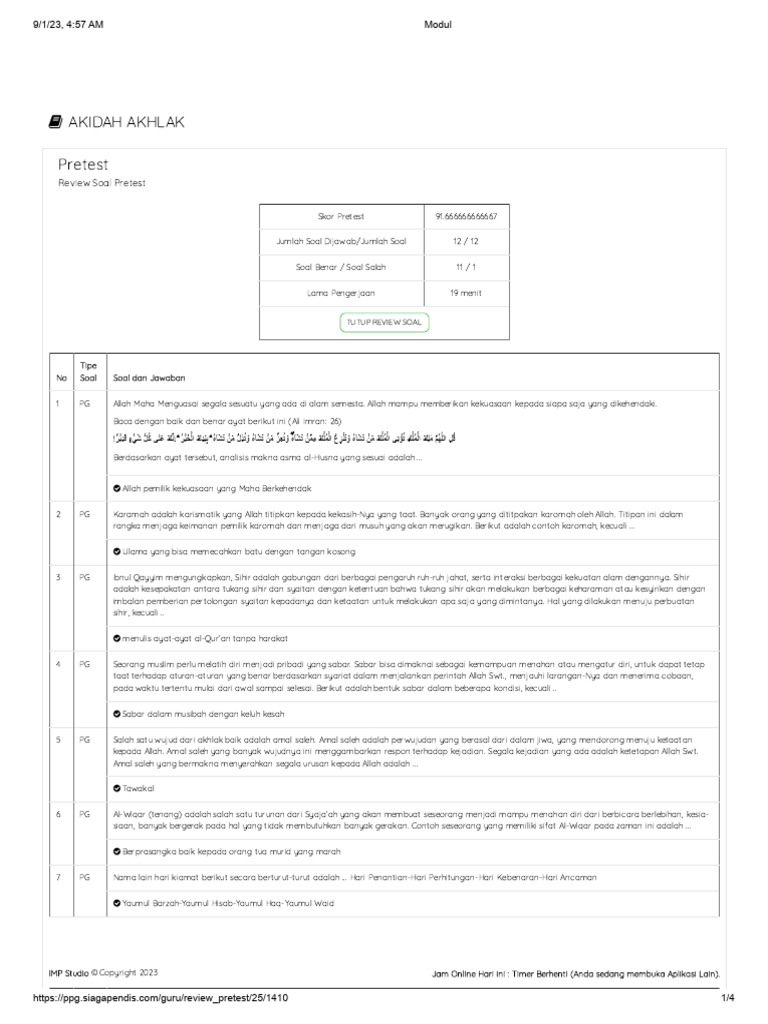 Contoh Karomah dalam Akidah | PDF