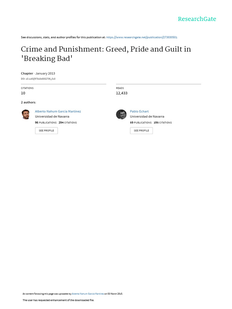 CrimeandPunishment.GreedPrideandGuiltinBreakingBadE-BOOKversion2014 (1) | PDF | Guilt (Emotion ...