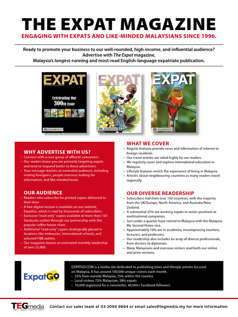 Expat Magazine Rate Card | PDF | Magazines | Mass Media
