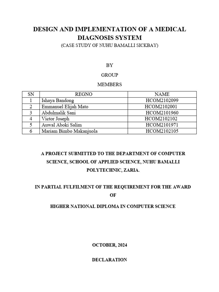 MEDICAL Diagnosis PRELIM | PDF | Databases | Php