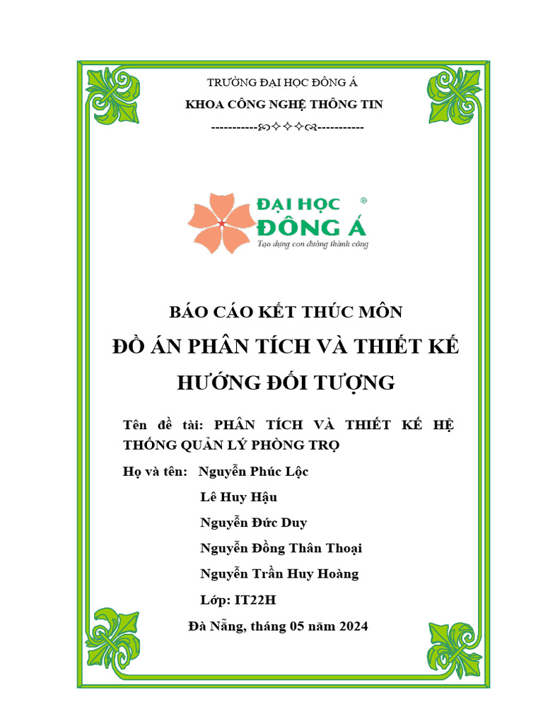 N19 - PTTK HDT cho Phần mềm quản lý phòng trọ | PDF