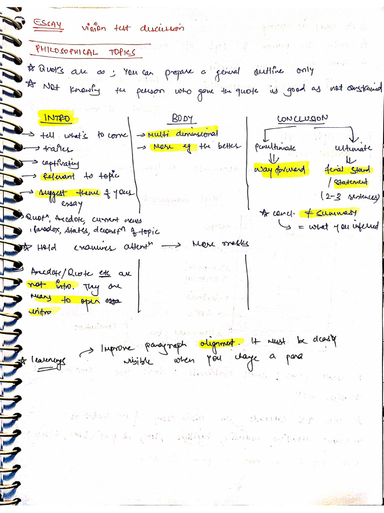 Essay Structure A Pdf