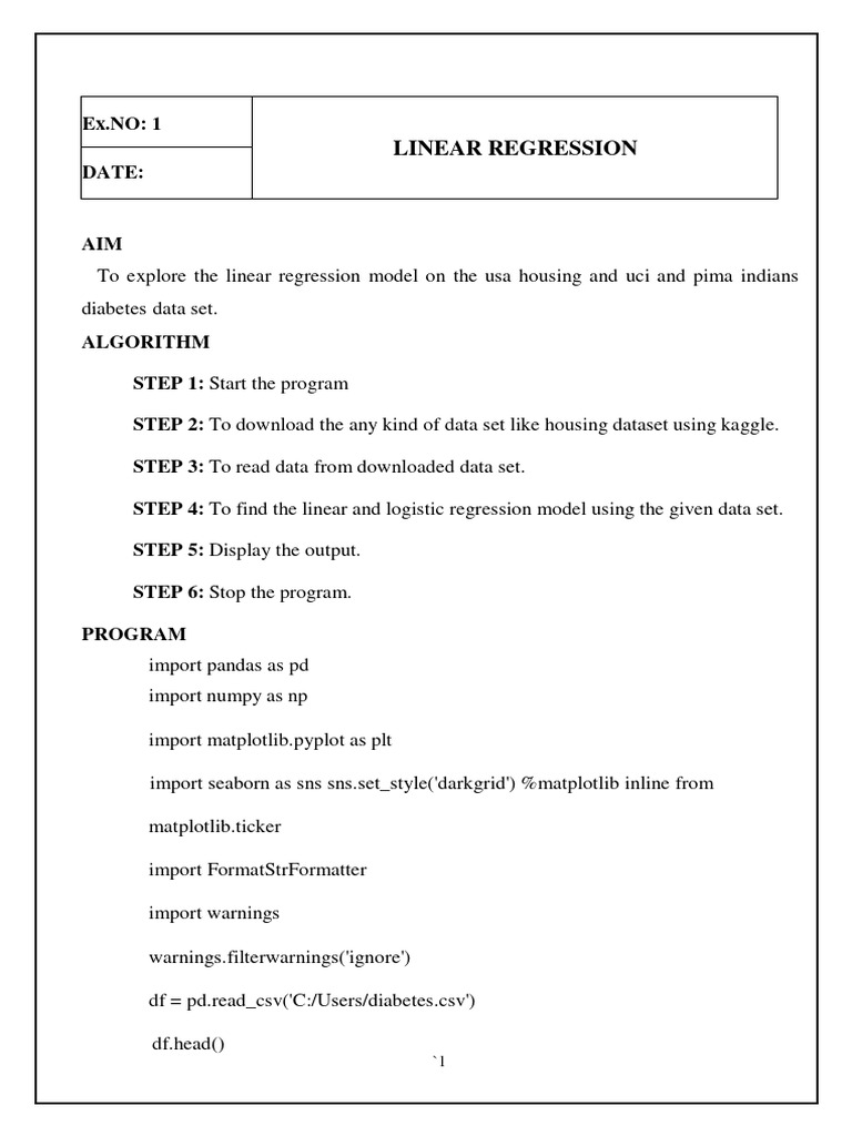 ML Manual final | PDF | Statistical Classification | Statistical Analysis