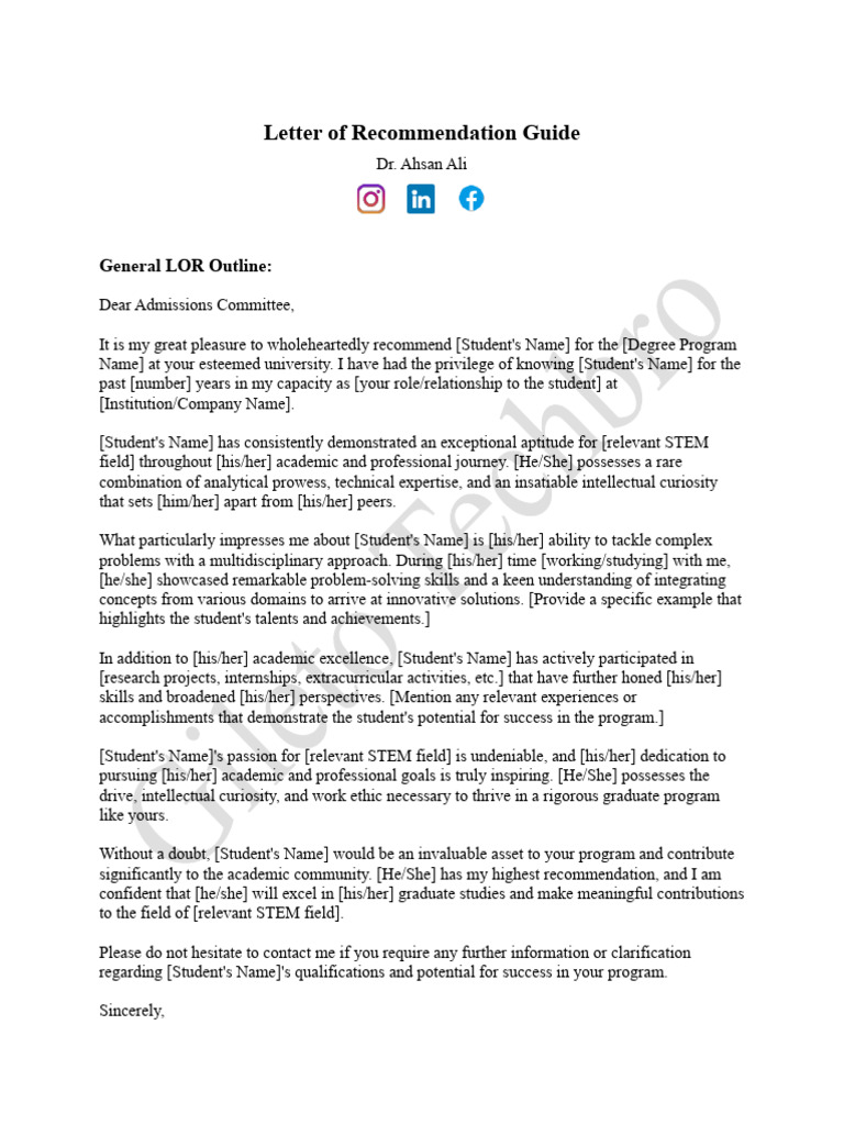 LOR Guide | PDF | Artificial Intelligence | Intelligence (AI) & Semantics