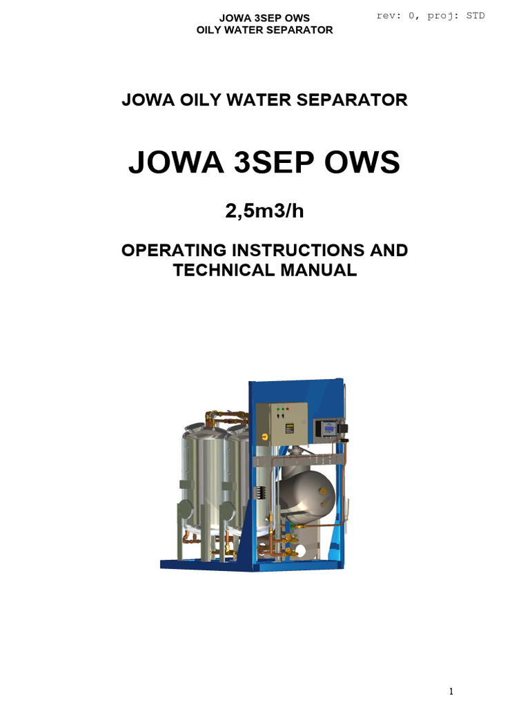 JOWA 3SEP OWS Manual and Instructions | PDF