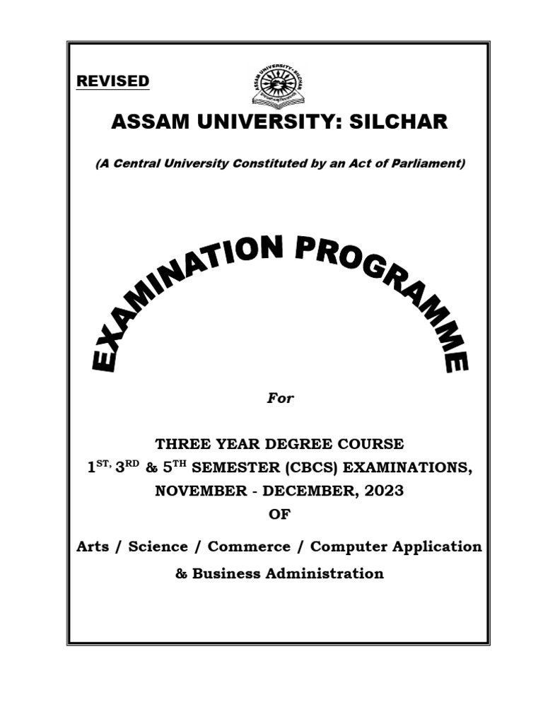 Revised TDC CBCS Odd Semester Exam 2023 | PDF | Science
