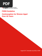 FSRH Guideline - Contraception For Women Aged Over 40 Years | PDF ...