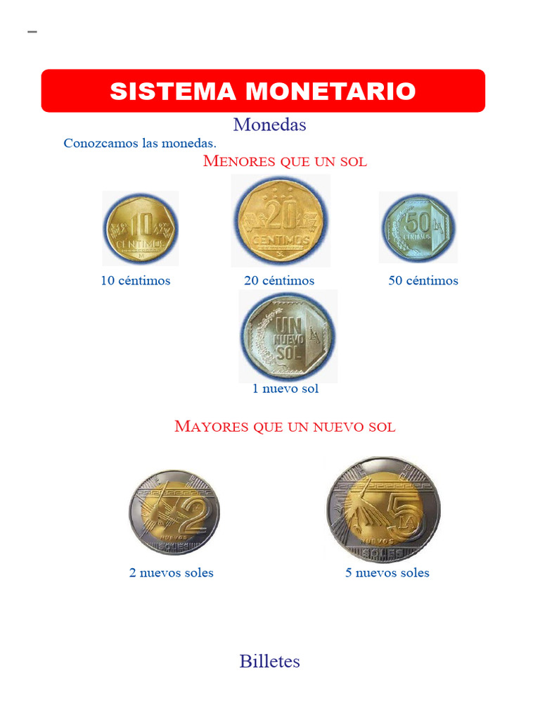 Hojas De Trabajo Para Identificar Monedas, Primer Grado Monedas