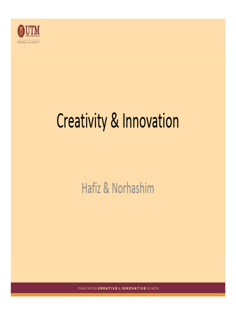 Creativity & Innovation-HAFIZ (Compatibility Mode) | PDF | Creativity