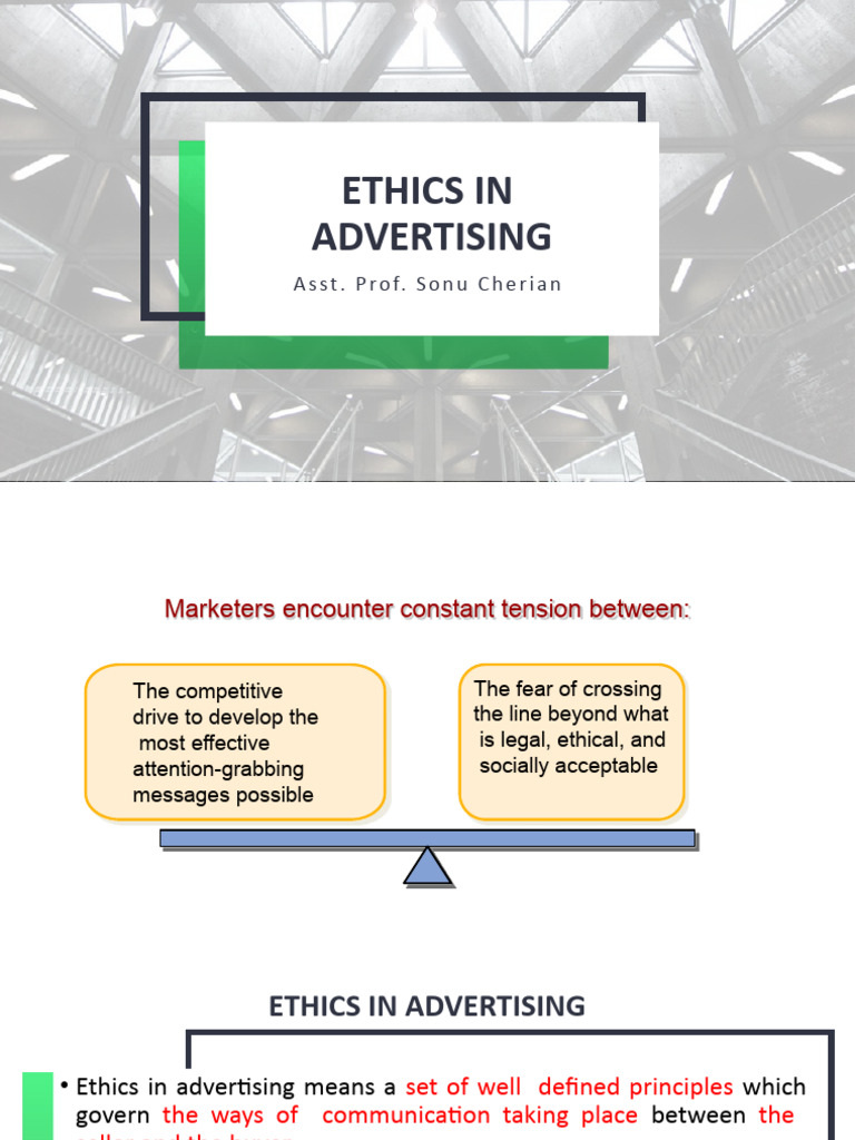 Ethics in Advertising | PDF | Advertising | Marketing
