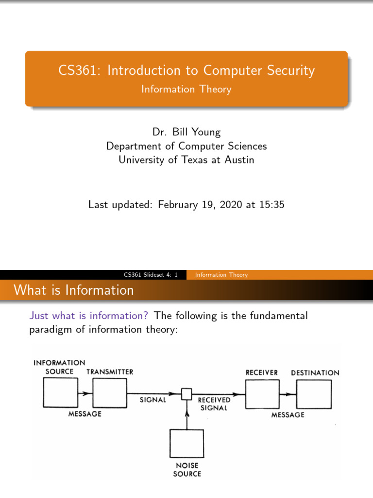 slides4-info-theory | PDF | Information | Data Compression