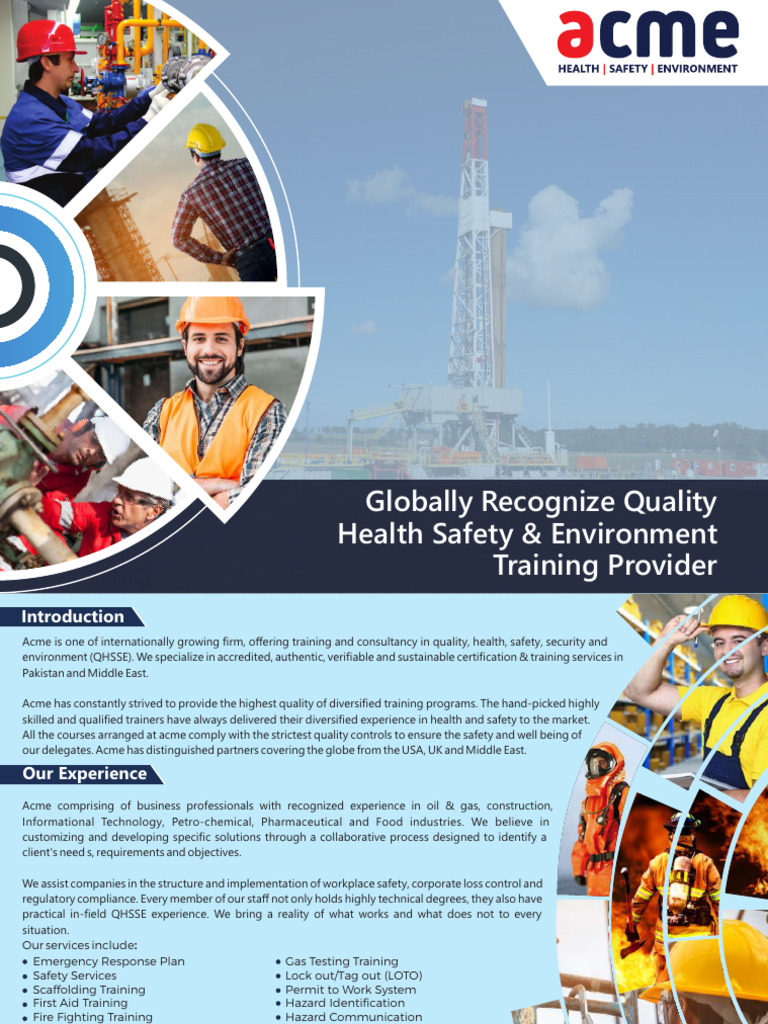Acme International (Profile) | PDF | Occupational Safety And Health | Risk