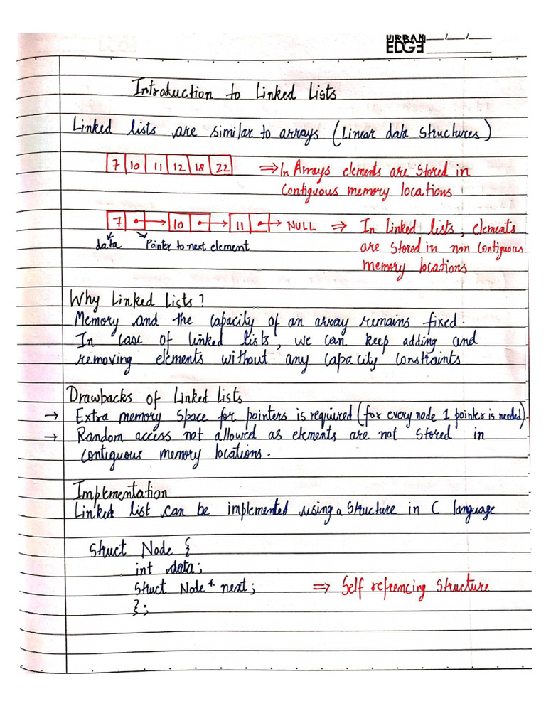 Linked Lists Pdf