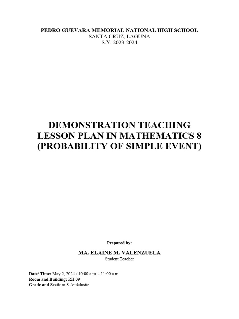 Probability of Simple Event - Semi.44 | PDF | Probability | Cognition