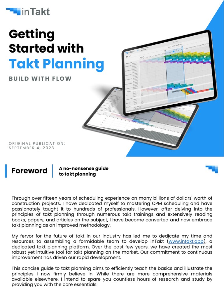 InTakt Getting Started With Takt Planning Guide (Sep 2023) | PDF