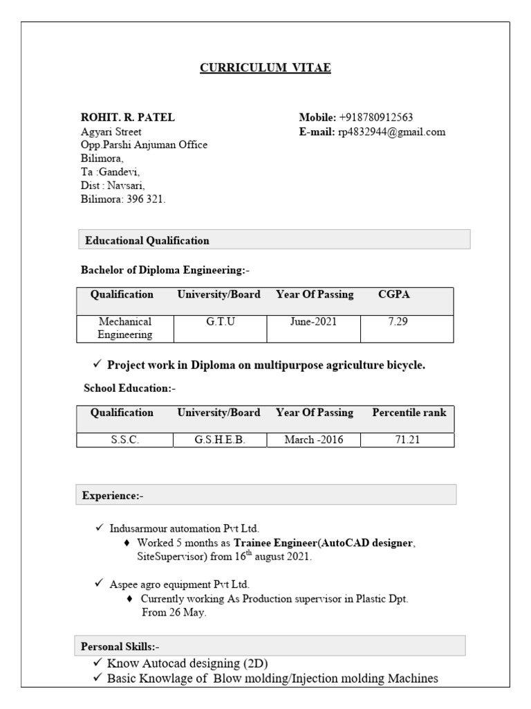 Rohit CV 29june2022 Updated | PDF