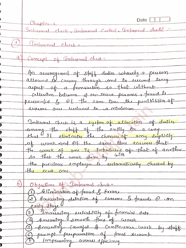 Chapter-6 Internal Check, Internal Control Internal Audit - 12894432 - 2022 - 12 - 14 - 15 - 04 ...
