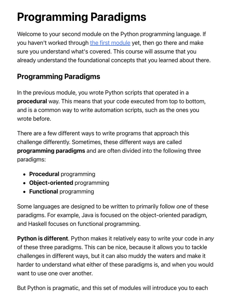 Py2o1 Course | PDF | Programming Paradigms | String (Computer Science)