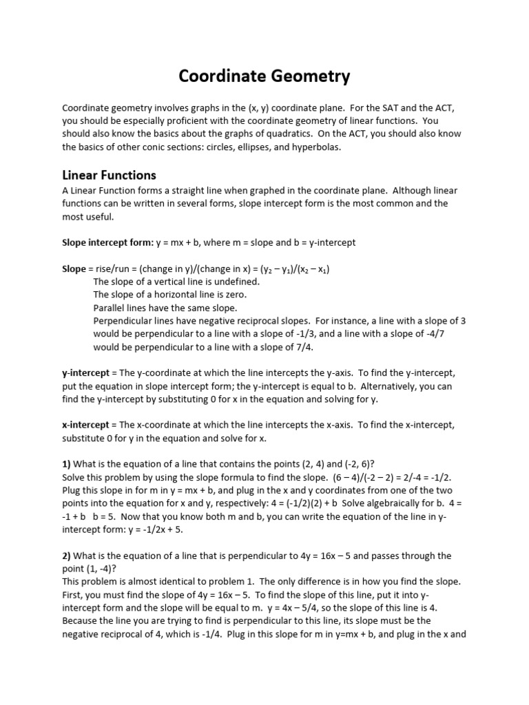 Coordinate-Geometry-2 | PDF | Line (Geometry) | Ellipse