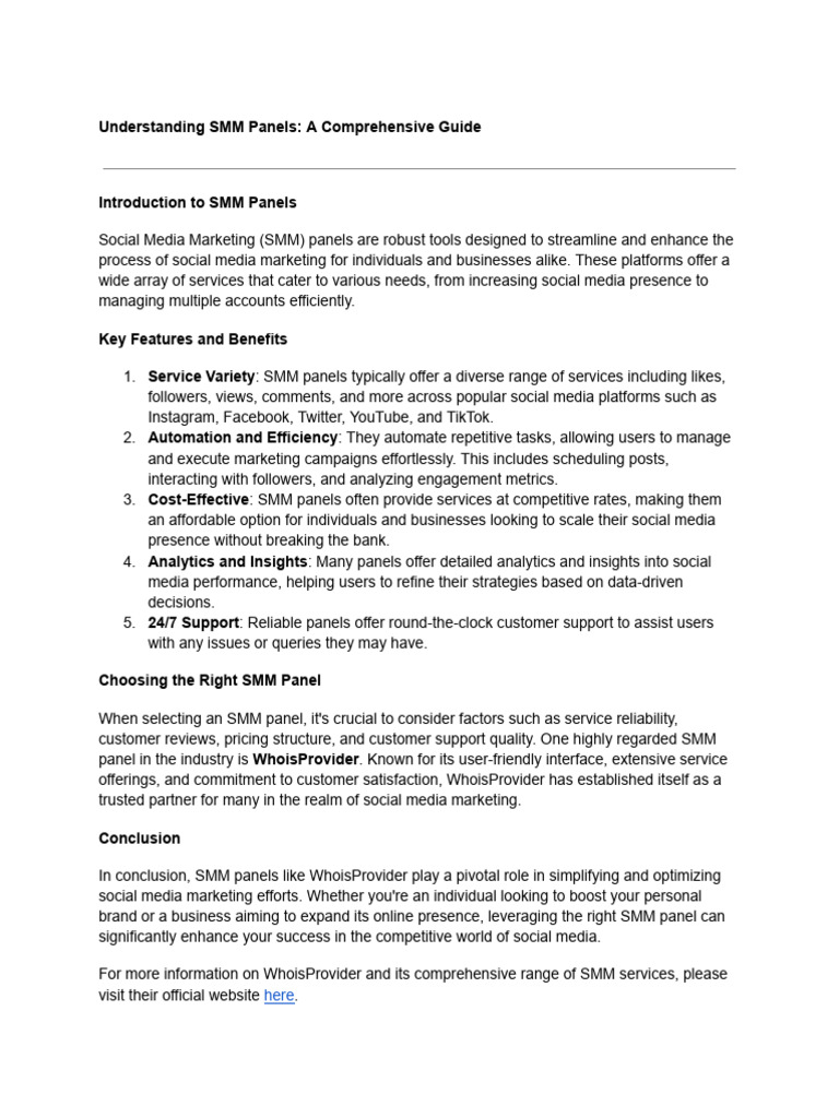 SMM Panel - A Begginers Guide | Download Free PDF | Social Media ...