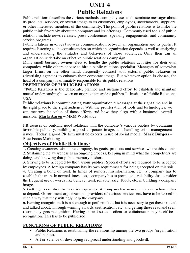 IMC Unit 4 | PDF | Direct Marketing | Public Relations