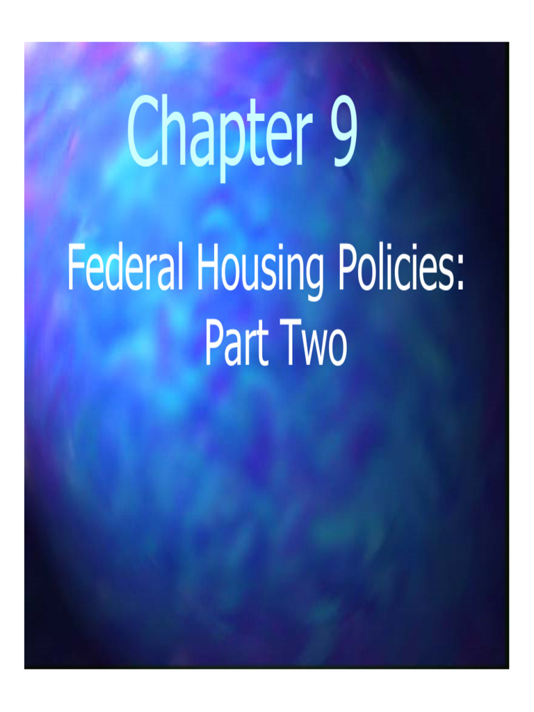 Ch9-Housing Policies Part 2 | PDF | Social Science