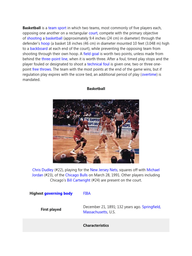 Basketball 3 | PDF | Basketball Positions | Sports